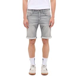 Regular-fit-Jeans Mustang "Herren Style Chicago Shorts", Herren, Gr. 34, 842 dunkelgrau, Denim/Jeans, 83% Baumwolle, 15% Polyester, 2% Elasthan, unifarben, regular fit, Jeans