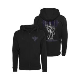 Sweatjacke MisterTee "MisterTee Herren Safely Guarded Heavy Zip Hoody", Herren, Gr. S, schwarz, 65% Baumwolle, 35% Polyester, Sweatjacken Sweatjacke