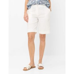 Bermudas Brax "Style MIA B", Damen, Gr. 38, Normalgr&ouml;&szlig;en, sanftes wei&szlig;, Web, 76% Baumwolle, 21% Polyamid, 3% Elasthan, Hosen Bermudas