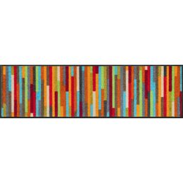 L&auml;ufer "Mikado Stripes" Gr. 20, bunt, B:35cm H:7mm L:120cm, Kunstfaser, wash+dry by Kleen-Tex, Teppiche, L&auml;ufer, Schmutzfangl&auml;ufer, modernes Streifen Design, rutschhemmend, waschbar