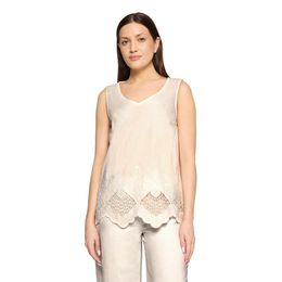 Blusentop Betty Barclay "Damen mit Stickerei", Damen, Gr. 36, rohwei&szlig;, Obermaterial: 70% Baumwolle, 30% Polyester, A-Linie normal, V-Ausschnitt, Blusen Blusentop