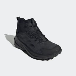 Wanderschuh adidas terrex "TERREX TRAILMAKER 2.0 LEATHER", Herren, Gr. 44, schwarz (core schwarz, core schwarz, grau four), Leder, Textil, Schuhe Wanderschuh, aus Leder
