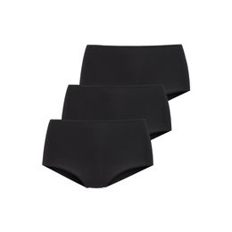 Taillenslip Lascana "aus hochwertiger Modal-Qualit&auml;t", Damen, Gr. 32/34, schwarz, Jersey, Obermaterial: 94% Modal (TENCEL&trade;), 6% Elasthan, unifarben, k&ouml;rpernah, Unterhosen Taillenslip, angenehm leichte Ware, flache Abschl&uuml;sse