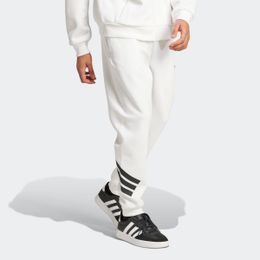 Sporthose adidas Sportswear "FUTURE ICONS 3-STREIFEN", Herren, Gr. S, N-Gr, wei&szlig;, normal, gr., Obermaterial: 67% Polyester, 33% Baumwolle, Hosen Sporthose