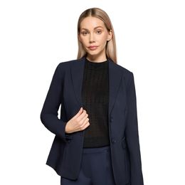 Kurzblazer Betty Barclay "Damen langarm", Damen, Gr. 36, blau (dunkelblau), Obermaterial: 86% Polyester, 14% Elasthan. Futter: 100% Polyester, tailliert normal, Blazer Kurzblazer, Form