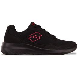 Sneaker Lotto, Damen, Gr. 36, pink (schwarz, pink), Kunstfaser, Synthetik, unifarben, Schuhe Sneaker, - besonders leicht & bequem