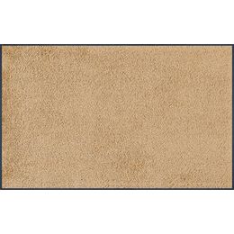 Fu&szlig;matte "Original Uni, Schmutzfangteppich" Gr. 18, beige (sand), B:75cm H:9mm L:120cm, Kunstfaser, wash+dry by Kleen-Tex, Teppiche, Fu&szlig;matte, Schmutzmatte, rutschhemmend, auch als L&auml;ufer erh&auml;ltlich