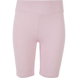 Radlerhose Urban Classics "Urban Classics Damen Girls High Waist Cycle Shorts", M&auml;dchen, Gr. 110/116, Normalgr&ouml;&szlig;en, girlypink, 95% Baumwolle, 5% Elasthan, unifarben, slim fit, Hosen Radlerhose