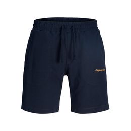 Jack & Jones Sweatshorts JACK & JONES JUNIOR "JPSTKARL NORREBRO SWEAT SHORTS JNR", M&auml;dchen, Gr. 128, N-Gr, blau (sky captain), Web, Obermaterial: 89% Baumwolle, 11% Polyester, unifarben, relaxed fit knielang, Hosen Sweatshorts