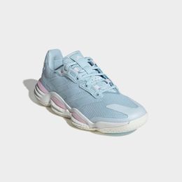 Hallenschuh adidas Performance "STABIL 16 INDOOR", Damen, Gr. 39, ice blau, crystal sky, sanftes wei&szlig;, Synthetik, Textil, Schuhe Hallenschuh, Handballschuh