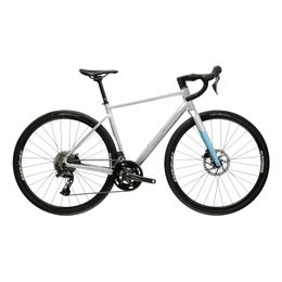 Gravelbike KROSS "KROSS Gravelbike Alta 2.0 28" silber 20 G&auml;nge Gabel aus Carbon 2026" Gr. 56, silber (silberfarben, blau, silber), Fahrr&auml;der, Herren, 56cm, 28 Zoll (71,12cm) hinten: 28 Zoll (71,12cm), Carbon aus Gabel