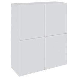Xora Highboard, Wei&szlig;, Kunststoff, 6 F&auml;cher, 99.4x119.4x39.8 cm, Wohnzimmer, Kommoden & Sideboards, Highboards