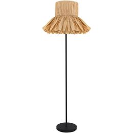 Collett's Monde Stehleuchte, Natur, Schwarz, Metall, Papier, Abstraktes,Abstraktes, 150 cm, RoHS, CE, Fu&szlig;schalter, Lampen & Leuchten, Innenbeleuchtung, Stehlampen, Stehlampen