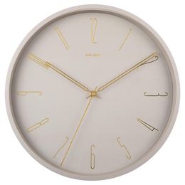 Karlsson Wanduhr Belle, Grau, Gold, Metall, 35x35x4 cm, Dekoration, Uhren, Wanduhren