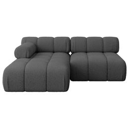 ECKSOFA modulares Sofa Razon-L1 - 190x160x70 cm Grau Boucl&eacute;