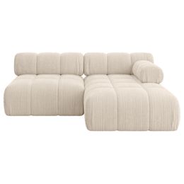 ECKSOFA modulares Sofa Razon-L1 - 190x160x70 cm Beige Cord