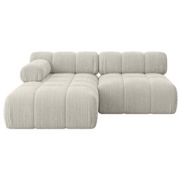 ECKSOFA modulares Sofa Razon-L1 - 190x160x70 cm Creme Cord
