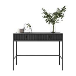 KONSOLE MIDNIGHT mit Schubladen auf Gestell schwarz