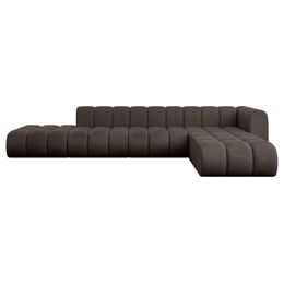 ECKSOFA modulares Sofa Zuvon-L2 - 387x177x70 cm Braun