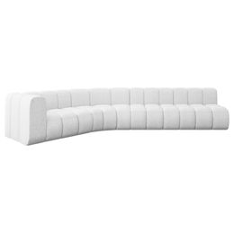 ECKSOFA modulares Sofa Karex-L2 - 399x194x70 cm Wei&szlig;