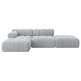 ECKSOFA modulares Sofa Lizur-L1 - 285x160x70 cm Grau Cord