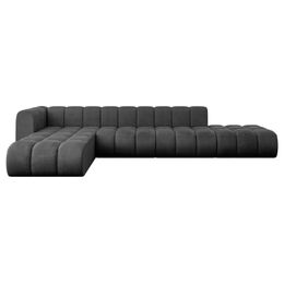 ECKSOFA modulares Sofa Zuvon-L2 - 387x177x70 cm Schwarz
