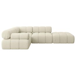 ECKSOFA modulares Sofa Felto-L1 - 285x190x70 cm Beige Boucl&eacute;