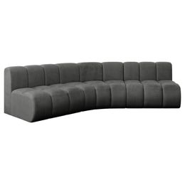 ECKSOFA modulares Sofa Montra-L1 - 290x174x70 cm Dunkelgrau