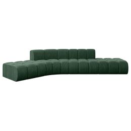 ECKSOFA modulares Sofa Solven-L1 - 380x174x70 cm Gr&uuml;n
