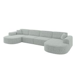 WOHNLANDSCHAFT MARI-U2 - 388x171x79 cm Gr&uuml;n Tissu