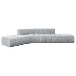 ECKSOFA modulares Sofa Solven-L1 - 380x174x70 cm Grau
