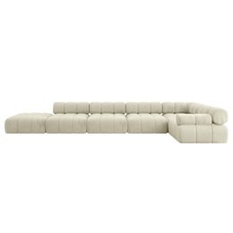 ECKSOFA modulares Sofa Felto-L3 - 475x190x70 cm Beige Velours