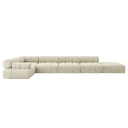 ECKSOFA modulares Sofa Felto-L3 - 475x190x70 cm Beige Velours