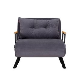 SESSEL mit Stoffbezug und Metallf&uuml;&szlig;en, umwandelbar 67/50/41 cm