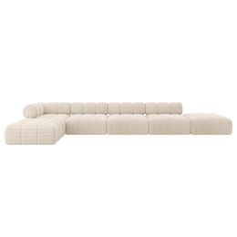ECKSOFA modulares Sofa Kerru-L3 - 475x190x70 cm Beige Cord