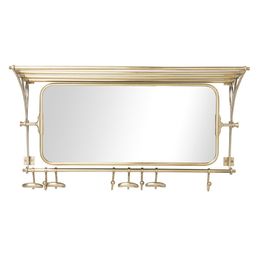 Signature GARDEROBE aus Messing mit Spiegel und Regal 1 Tablett - 77/28/33 cm