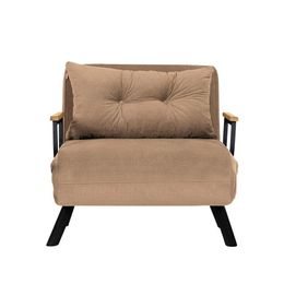 SESSEL mit Stoffbezug und Metallf&uuml;&szlig;en, umwandelbar 67/50/41 cm