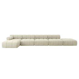 ECKSOFA modulares Sofa Lizur-L3 - 475x160x70 cm Beige Velours