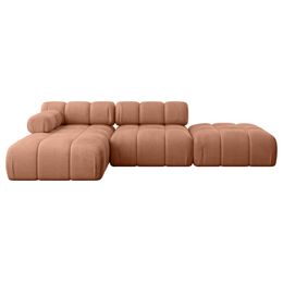 ECKSOFA modulares Sofa Lizur-L1 - 285x160x70 cm Apricot Velours