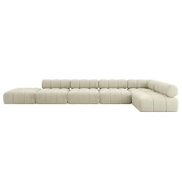 ECKSOFA modulares Sofa Favio-L3 - 475x190x70 cm Beige Velours