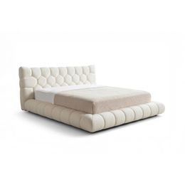 KAWOLA POLSTERBETT ATTICO Cremewei&szlig; Boucl&eacute;