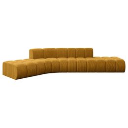 ECKSOFA modulares Sofa Solven-L1 - 380x174x70 cm Senfgelb
