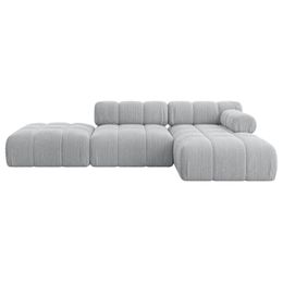 ECKSOFA modulares Sofa Lizur-L1 - 285x160x70 cm Grau Cord