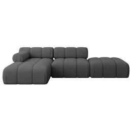 ECKSOFA modulares Sofa Lizur-L1 - 285x160x70 cm Grau Boucl&eacute;