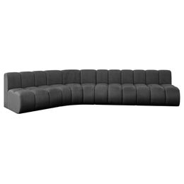 ECKSOFA modulares Sofa Montra-L2 - 381x174x70 cm Schwarz