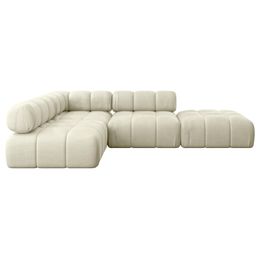 ECKSOFA modulares Sofa Favio-L1 - 285x190x70 cm Beige Velours