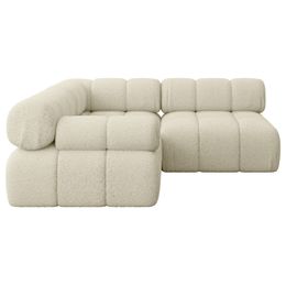 ECKSOFA modulares Sofa Mende-L1 - 190x190x70 cm Beige Boucl&eacute;