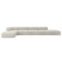 ECKSOFA modulares Sofa Kerru-L3 - 475x190x70 cm Creme Cord