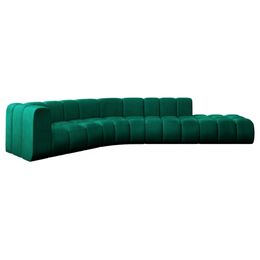 ECKSOFA modulares Sofa Tilmo-L1 - 399x194x70 cm Gr&uuml;n