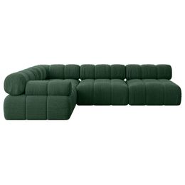 ECKSOFA modulares Sofa Mende-L2 - 285x190x70 cm Gr&uuml;n Cord